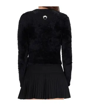 MARINE SERRE Wild Fluffy Knit Fitted Crewneck Jumper