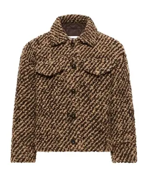 Moncler Bouclé Blend Shirt Jacket