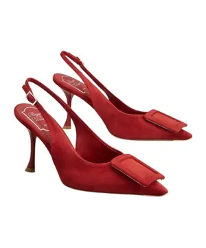 ROGER VIVIER Viv In The City Slingback Pumps - Red