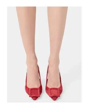 ROGER VIVIER Viv In The City Slingback Pumps - Red