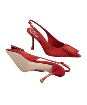 ROGER VIVIER Viv In The City Slingback Pumps - Red