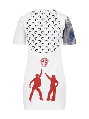 MARINE SERRE Graphicprint Tshirt Mini Dress