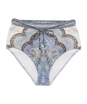 Zimmermann Wanderlust Bikini Bottoms - Gray