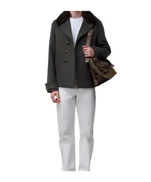 Dior Peacoat With Removable Collar - Khaki