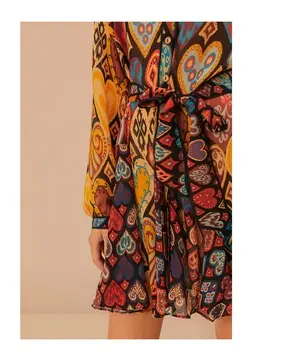 Farm Rio Belted Mini Dress