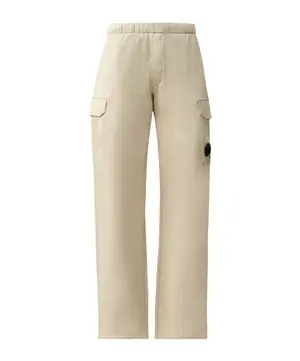 C.P. COMPANY Diagonal Raised Fleece Lens Cargo Sweatpants - Silver Birch