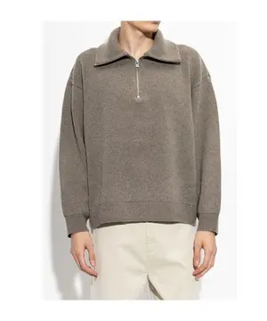 FRAME Retro Polo Sweater - Gray