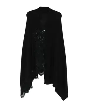 Ermanno Scervino Lace-embellished Draped Cardigan