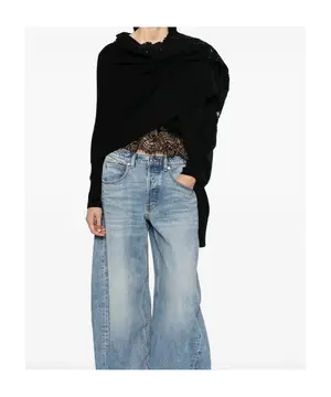 Ermanno Scervino Lace-embellished Draped Cardigan