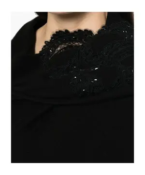 Ermanno Scervino Lace-embellished Draped Cardigan