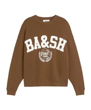 Ba&sh Crewneck Graphic Sweatshirt - Brown