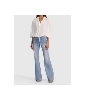 ALICEOLIVIA Margaux Tie Front Blouse