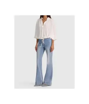 ALICEOLIVIA Margaux Tie Front Blouse