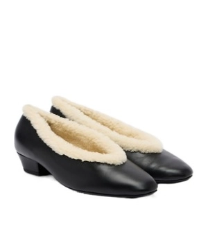 Magda Butrym Shearling-lined Leather Pumps