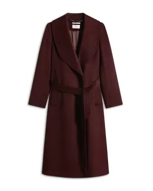HOBBS LONDON Petite Sara Wool Belted Coat