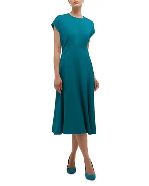 HOBBS LONDON Petites Adela Cap Sleeve Satin Dress