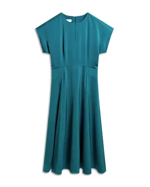 HOBBS LONDON Petites Adela Cap Sleeve Satin Dress