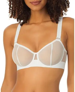 Dkny Sheers Convertible Strapless Bra White