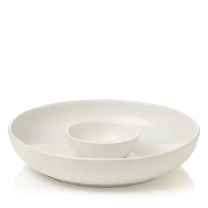HUDSON PARK COLLECTION Chip & Dip Serving Dish Exclusive - White