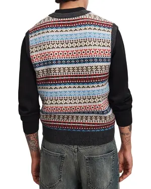 Rag & Bone Wool Classic Fit Fair Isle Vest