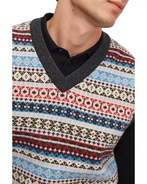Rag & Bone Wool Classic Fit Fair Isle Vest