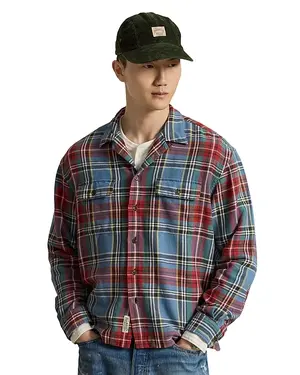 Polo Ralph Lauren Cotton Classic Fit Plaid Flannel Camp Shirt - Red/blue Multi
