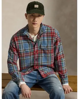 Polo Ralph Lauren Cotton Classic Fit Plaid Flannel Camp Shirt