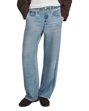Rag & Bone Miramar Mallow Wide Leg Pull On Sweatpant Jeans