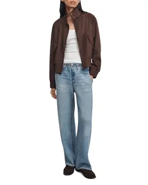 Rag & Bone Miramar Mallow Wide Leg Pull On Sweatpant Jeans