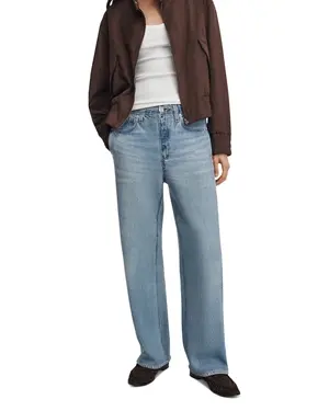 Rag & Bone Miramar Mallow Wide Leg Pull On Sweatpant Jeans