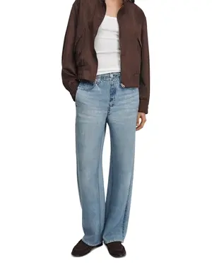 Rag & Bone Miramar Mallow Wide Leg Pull On Sweatpant Jeans