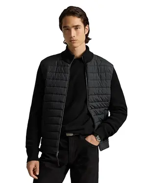 Polo Ralph Lauren Hybrid Wool Full Zip Mockneck Sweater