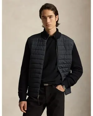 Polo Ralph Lauren Hybrid Wool Full Zip Mockneck Sweater