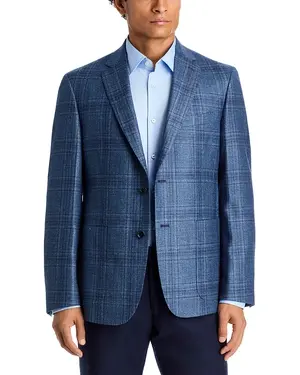 Bloomingdale'S Loro Piana Plaid Wool, Silk & Cashmere Check Sport Coat Exclusive - Blue
