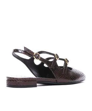 STUART WEITZMAN Buckle Detailed Slingback Flat Shoes