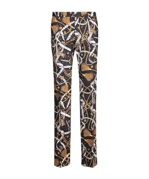 Moschino Pattern Printed Straight Pants - Black
