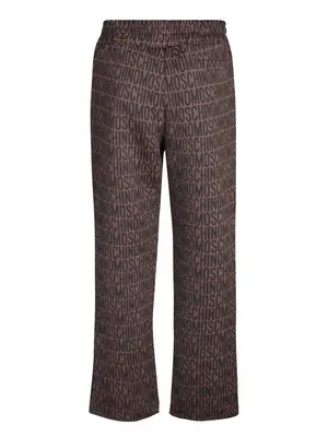 Moschino Logo-jacquard Straight-leg Trousers