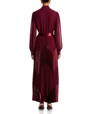 Elie Tahari The Carrie Belted Pleat Dress