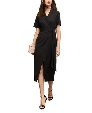 M.M.LAFLEUR M. M.lafleur Arlette Air Twill Wrap Dress