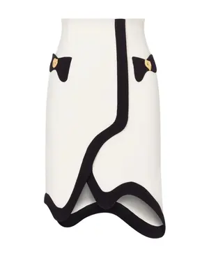 Moschino Tailored-cut Asymmetric Skirt - White