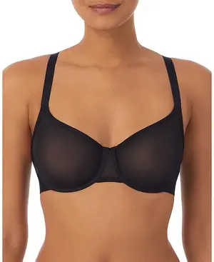 Dkny Sheers Unlined Demi Bra - Black