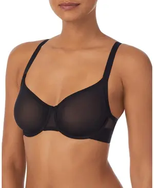 Dkny Sheers Unlined Demi Bra - Black
