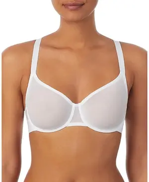 Dkny Sheers Unlined Demi Bra - White