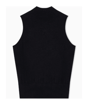 Armani Exchange Regular Fit Knit Top In A Cotton Viscose And Silk Blend