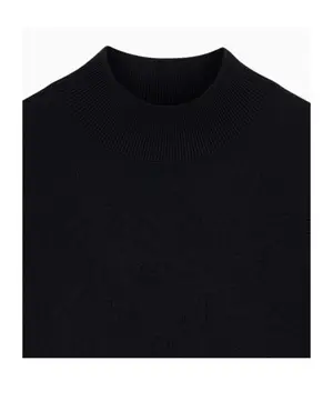 Armani Exchange Regular Fit Knit Top In A Cotton Viscose And Silk Blend