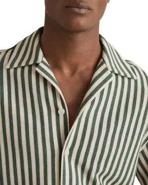 REISS Trig Knit Camp Shirt
