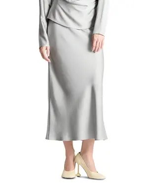 SAINT ART Talia Charmeuse Maxi Skirt - Paloma