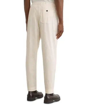REISS Snap Cotton Blend Tapered Pants