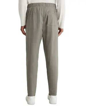 REISS Snap Cotton Blend Tapered Pants - Sage Green