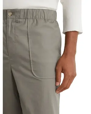 REISS Snap Cotton Blend Tapered Pants - Sage Green
